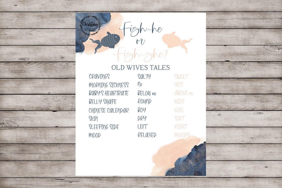 Fishing Gender Reveal, Fish He or Fish She Old Wives Tales, Fish Gender ...