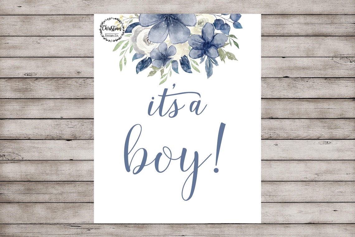 Its A Boy Sign Its A Boy Printable Its A Boy Decor Gender - Etsy