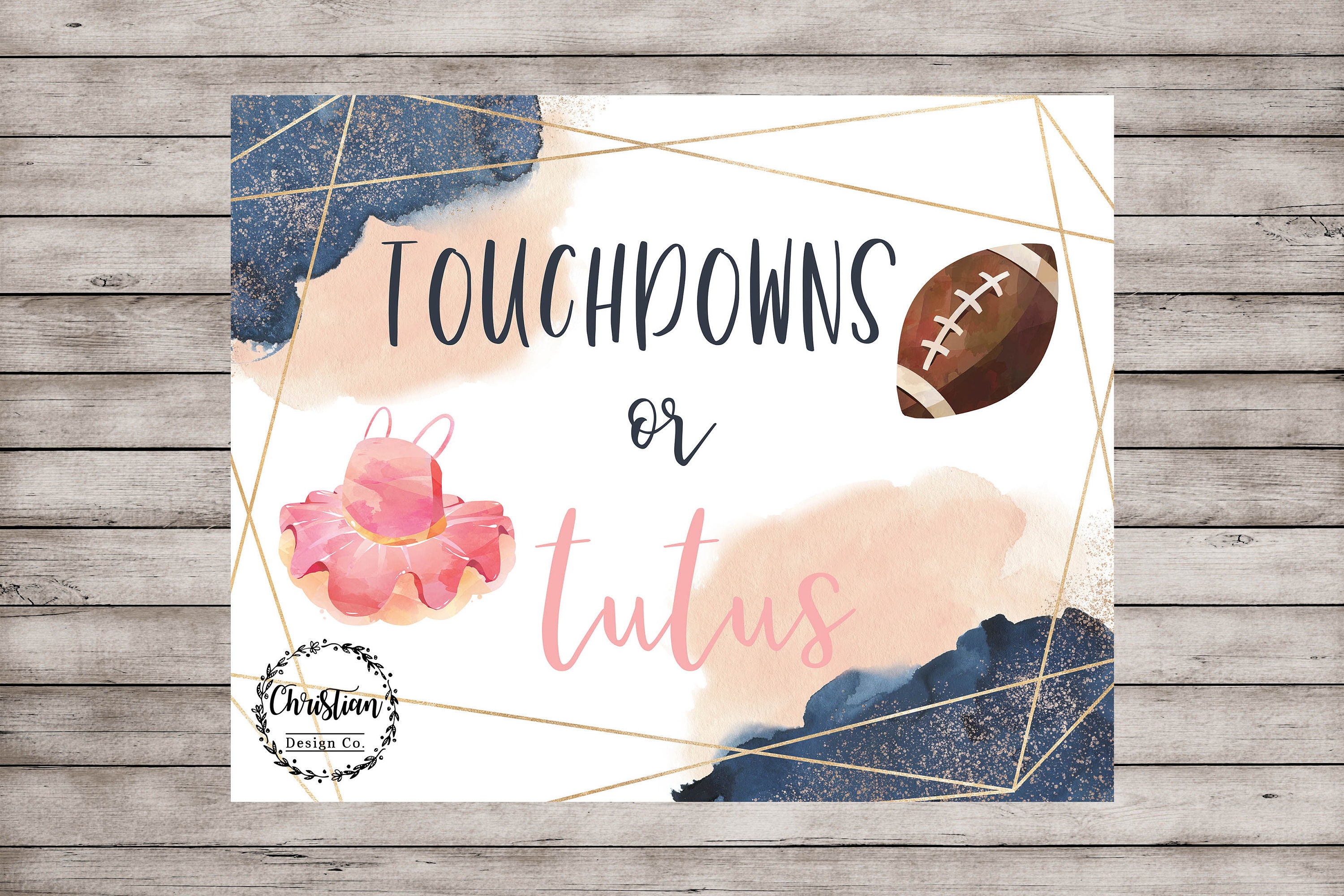Touchdowns or Tutus Gender Reveal, Gender Reveal Football, Touchdowns ...