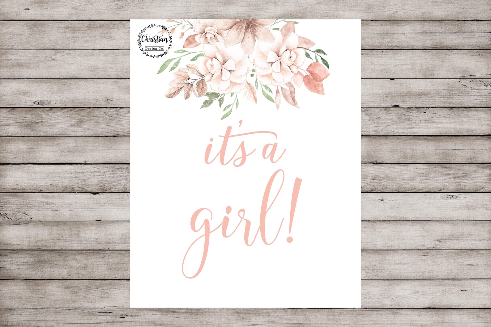 Blush Pink Its A Girl Sign, Its A Girl Decor, Its A Girl Sign, Its A ...