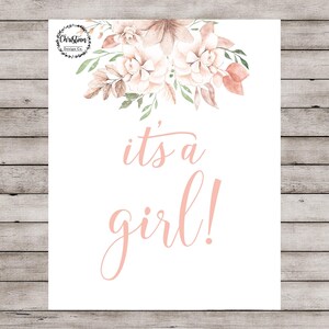 Blush Pink Its A Girl Sign, Its A Girl Decor, Its A Girl Sign, Its A ...
