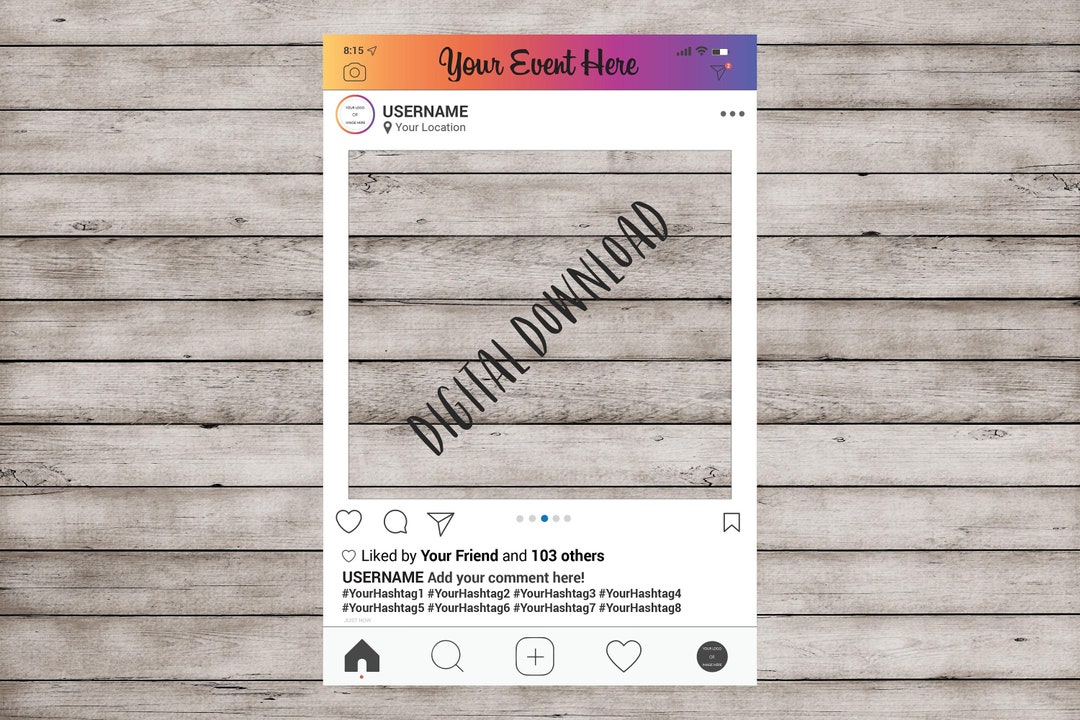 Social Media Frame, Social Media Props, Instagram Frame, Instagram Frame Prop, Instagram Prop ...