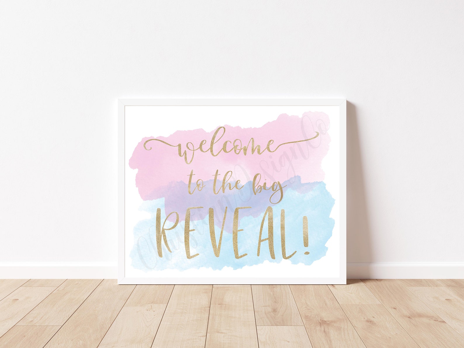 Reveal Welcome, Gold Gender Reveal, Gender Reveal Sign, Gender Reveal ...