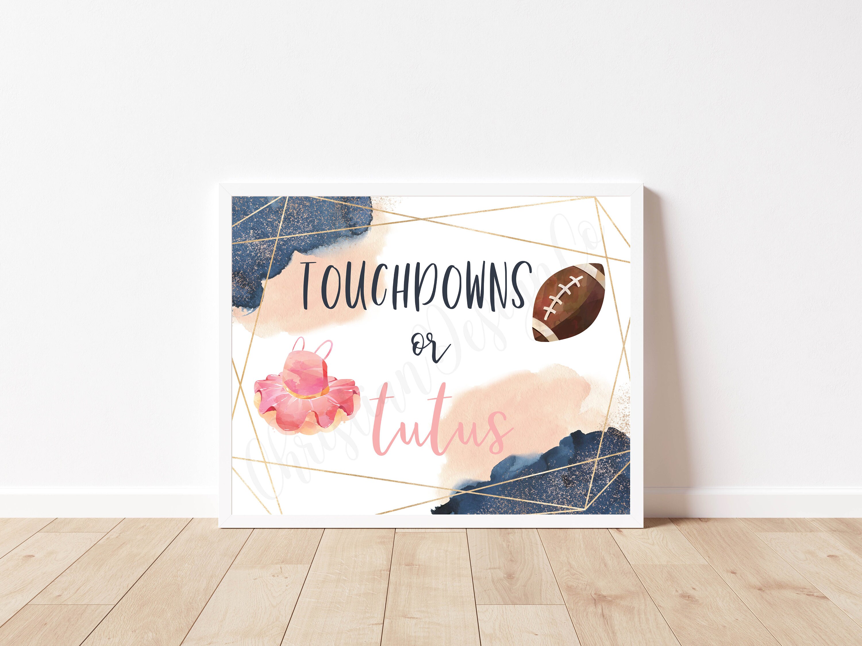 Touchdowns or Tutus Gender Reveal, Gender Reveal Football, Touchdowns ...