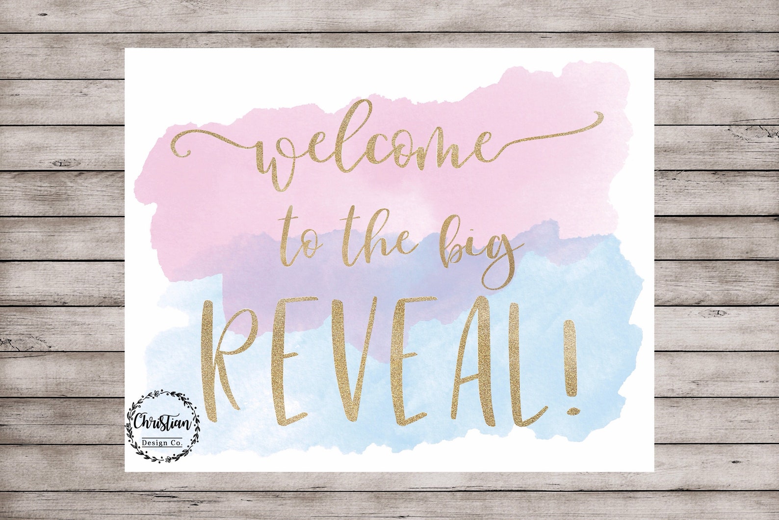 Reveal Welcome, Gold Gender Reveal, Gender Reveal Sign, Gender Reveal ...
