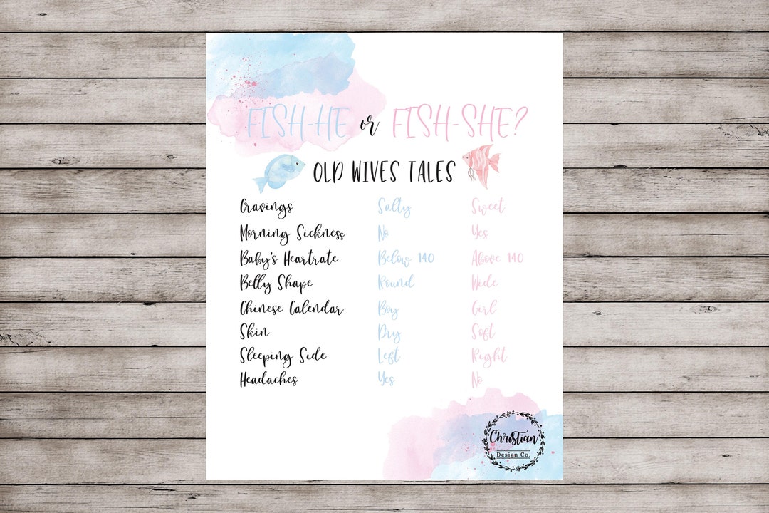 Fishing Gender Reveal, Fish He or Fish She Old Wives Tales, Fish Gender ...