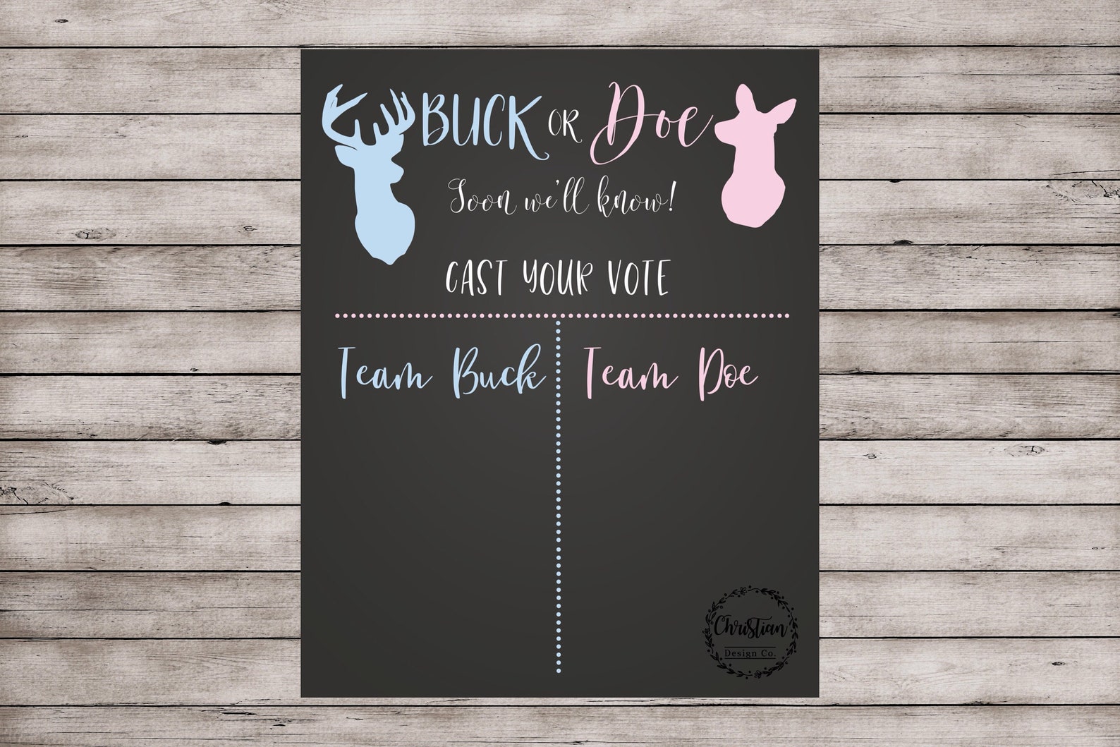 Gender Reveal Ideas Buck or Doe Buck and Doe Buck or Doe | Etsy