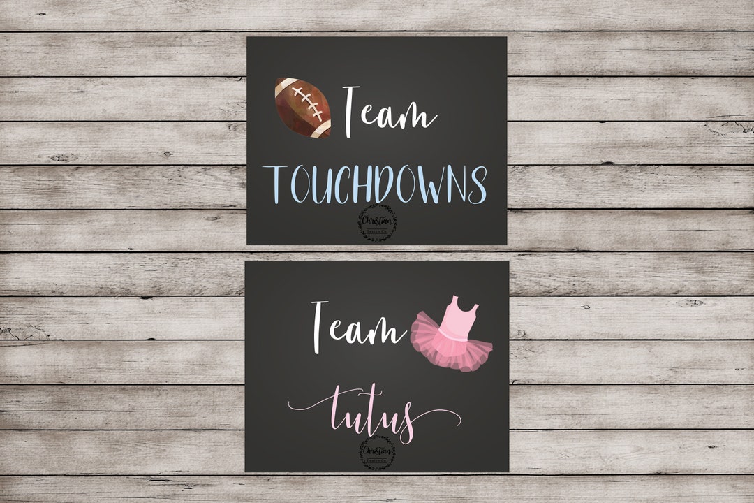 Touchdowns or Tutus, Gender Reveal Decorations, Touchdowns Tutus ...
