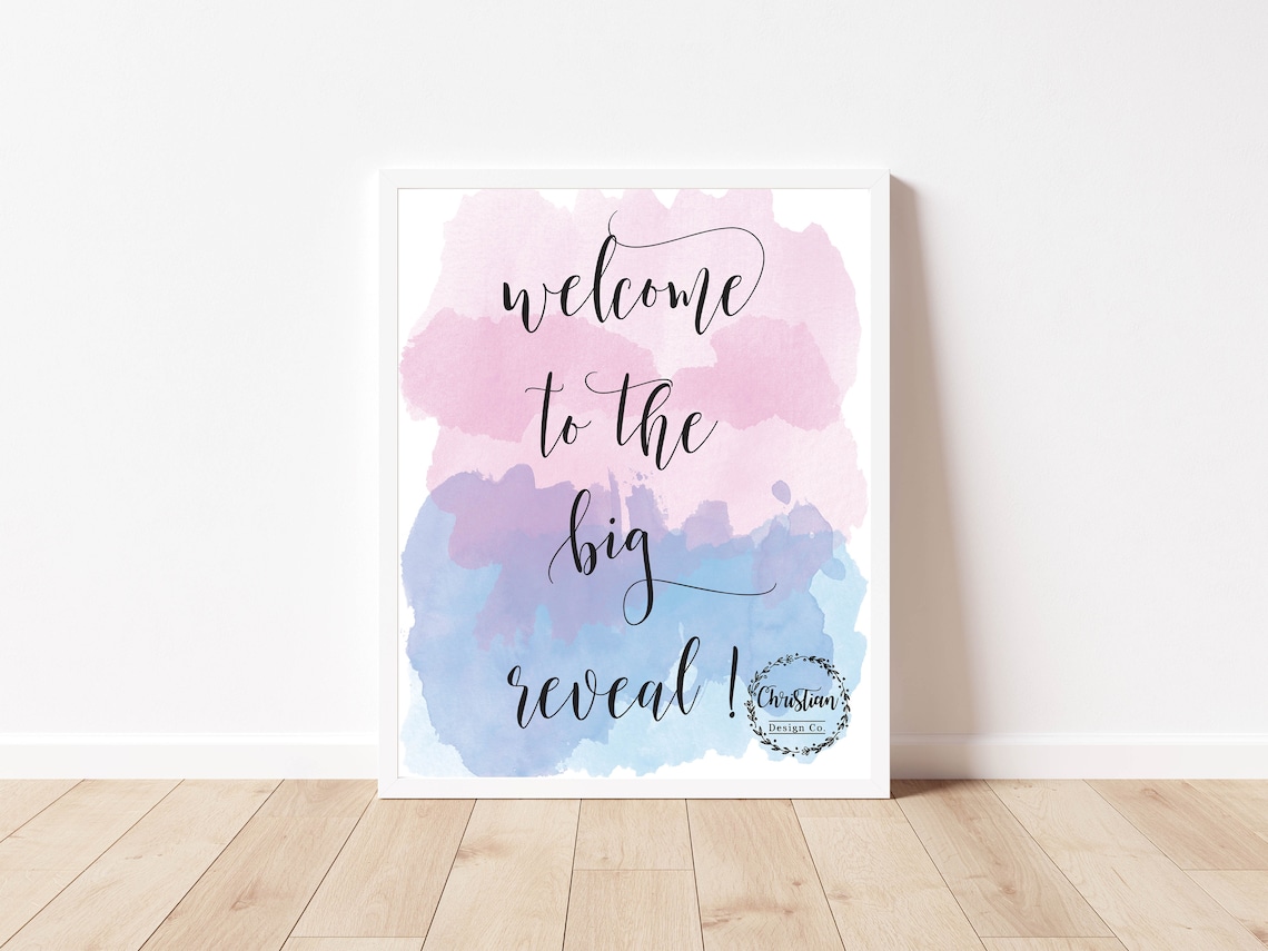 Gender Reveal Sign Gender Reveal Signs Gender Reveal Ideas - Etsy