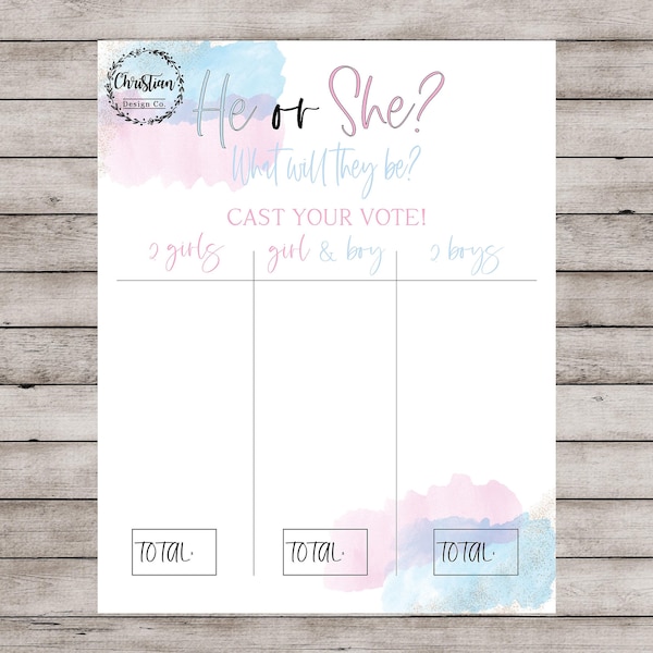 Twins Gender Reveal - Etsy