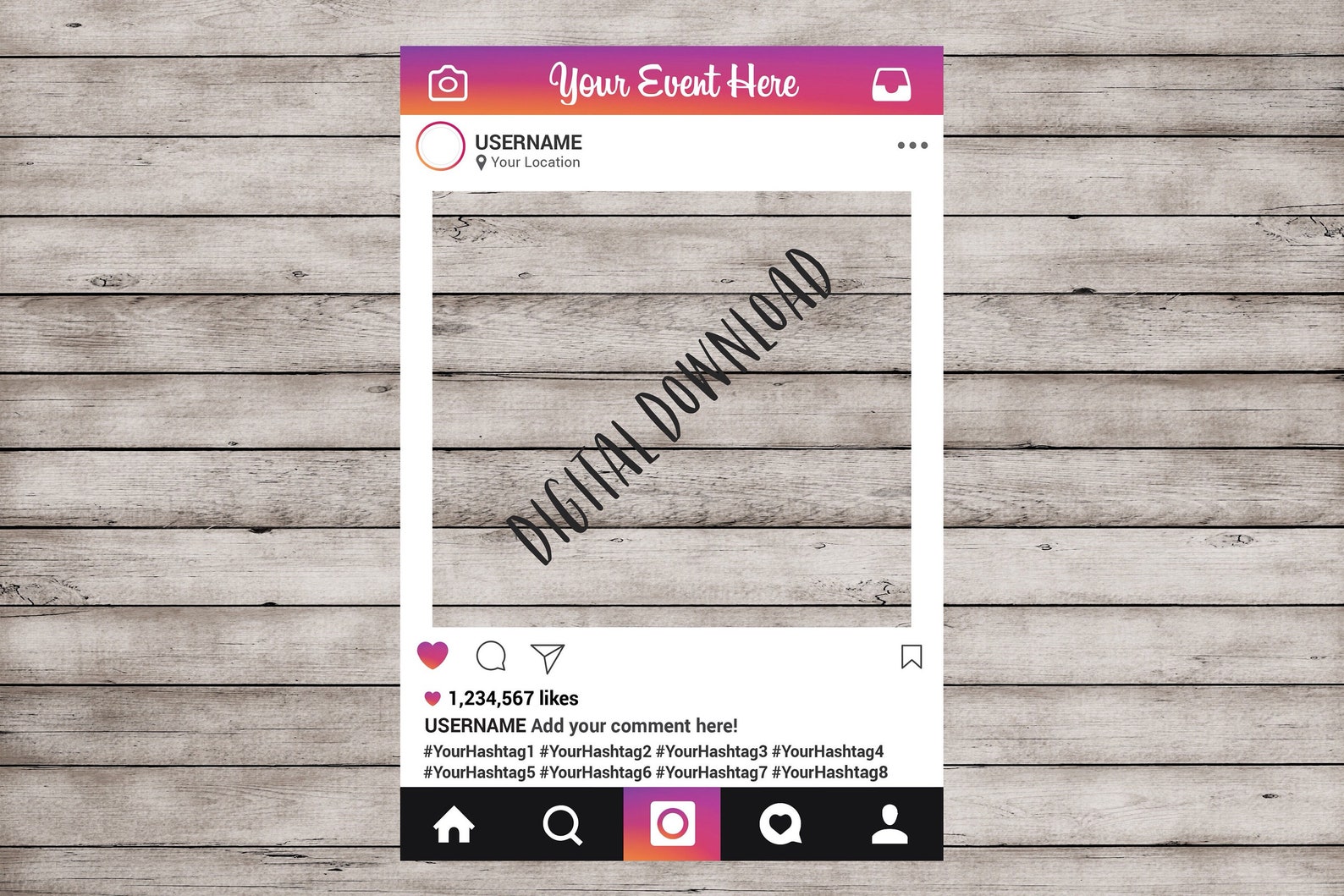 Social Media Frame, Social Media Props, Instagram Frame, Instagram ...