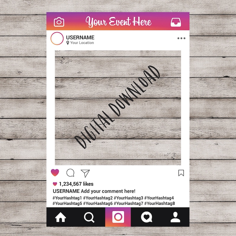 Instagram Photo Booth Frame - Etsy