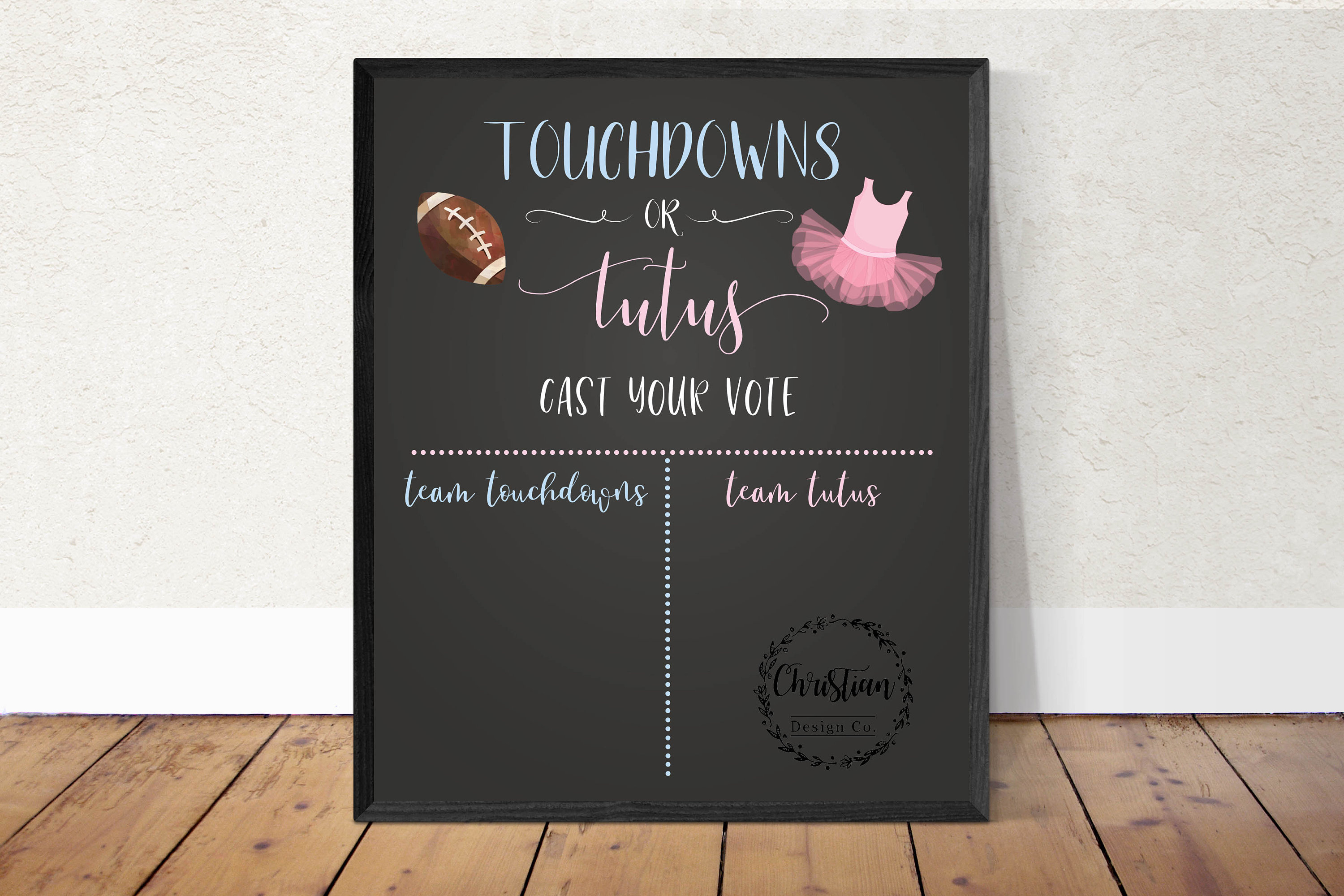 Touchdowns Or Tutus Gender Reveal Ideas Touchdown Or Tutu | Etsy
