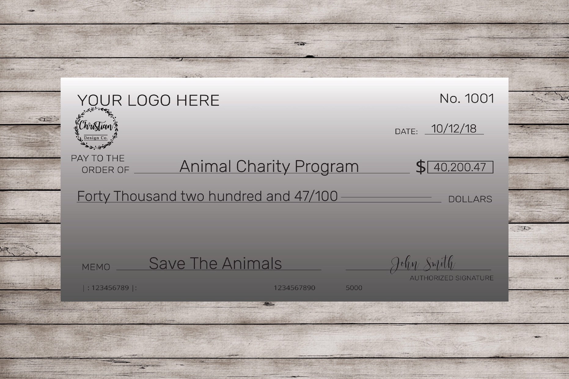 Giant Check Presentation Check Big Check Oversized Check | Etsy