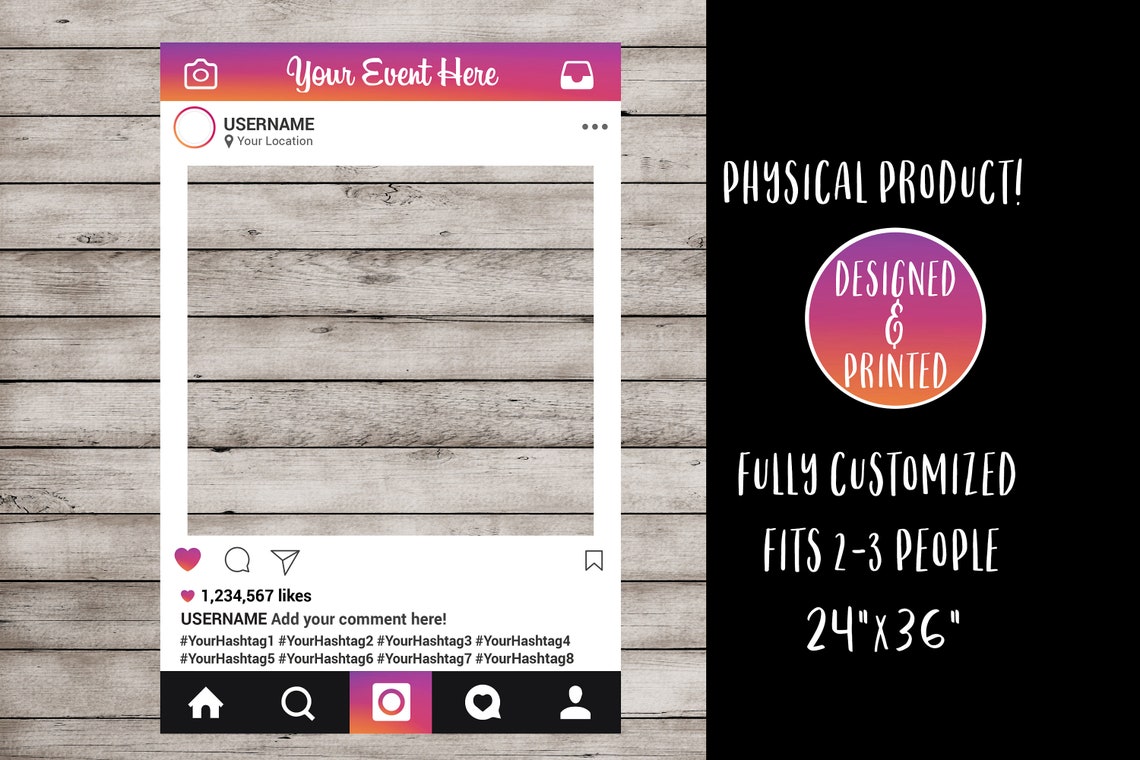 Instagram Frame Prop Instagram Frame Instagram Prop Photo | Etsy