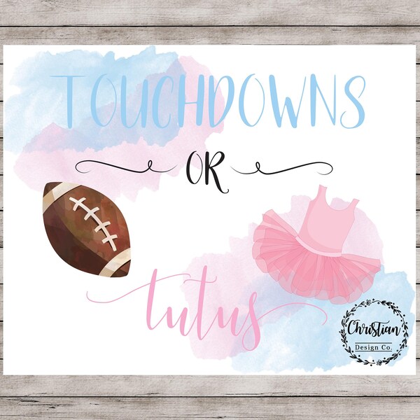 Touchdowns or Tutus - Etsy