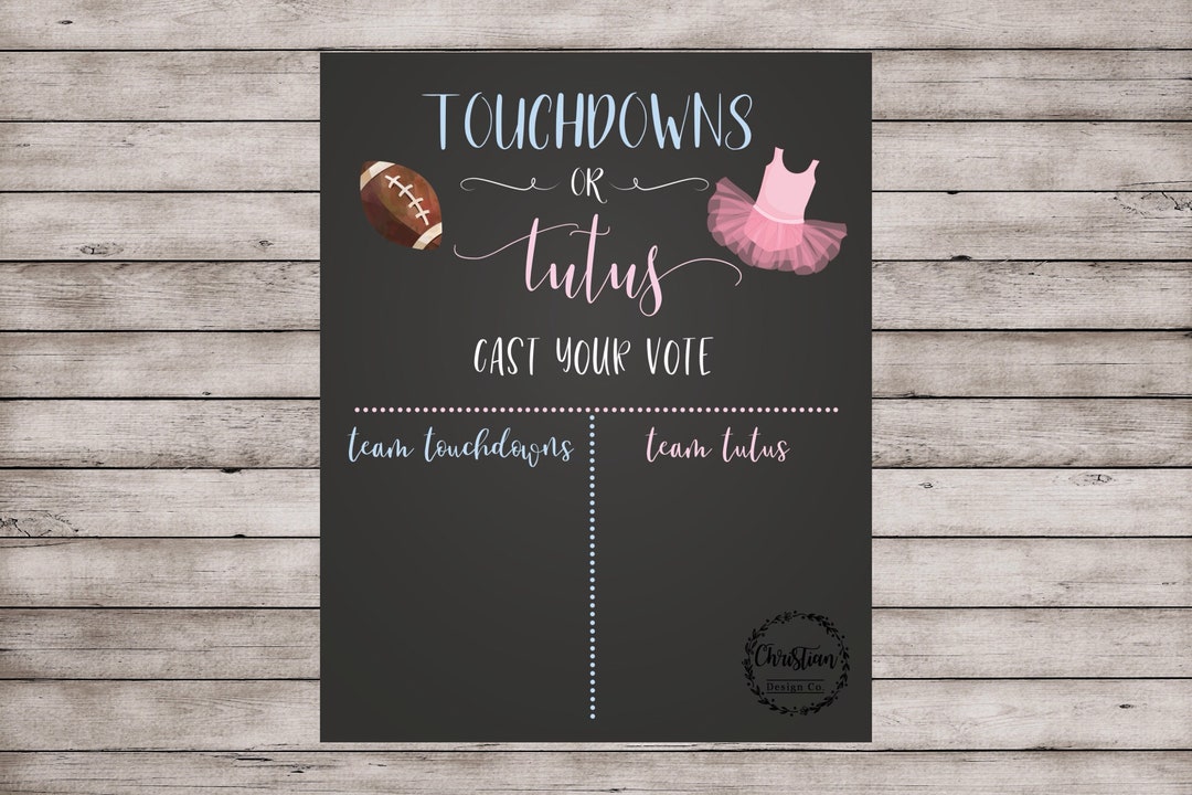 Touchdowns or Tutus, Gender Reveal Ideas, Touchdown or Tutu, Tutus and ...