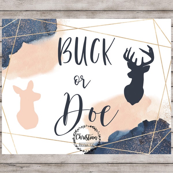 Buck or Doe Gender Reveal Shirt - Etsy