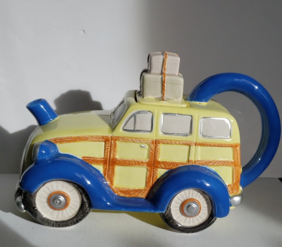 Fitz & Floyd “WOODY “ Car / Wagon Teapot - Vintage 1950/60s Style ...