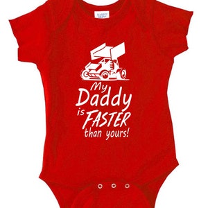 My Daddy is Faster Than Yours Baby ONESIES ® One Piece Shirt Tee ...