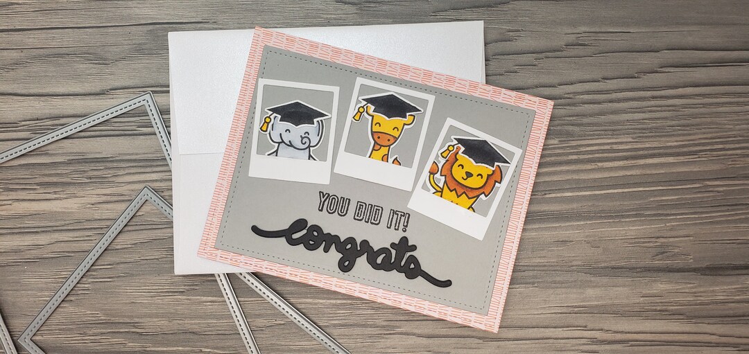 Custom Handmade Congratulation Graduate Lawn Fawn Critters - Etsy