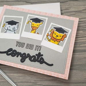 Custom Handmade Congratulation Graduate Lawn Fawn Critters | Etsy
