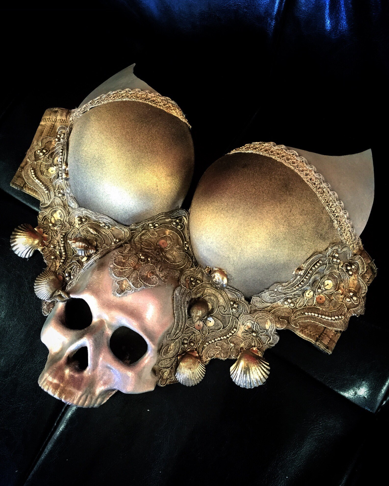 SKULL BRA TOP Dark Halloween Costume Day of the Dead | Etsy