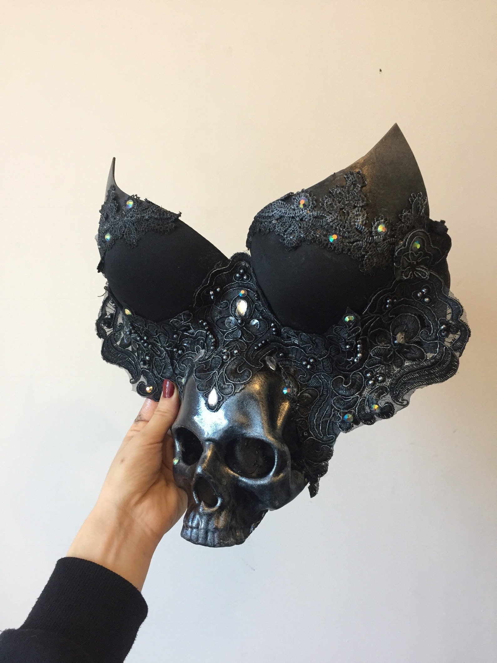 SKULL BRA TOP Dark Halloween Day of the Dead Gothic Macabre - Etsy