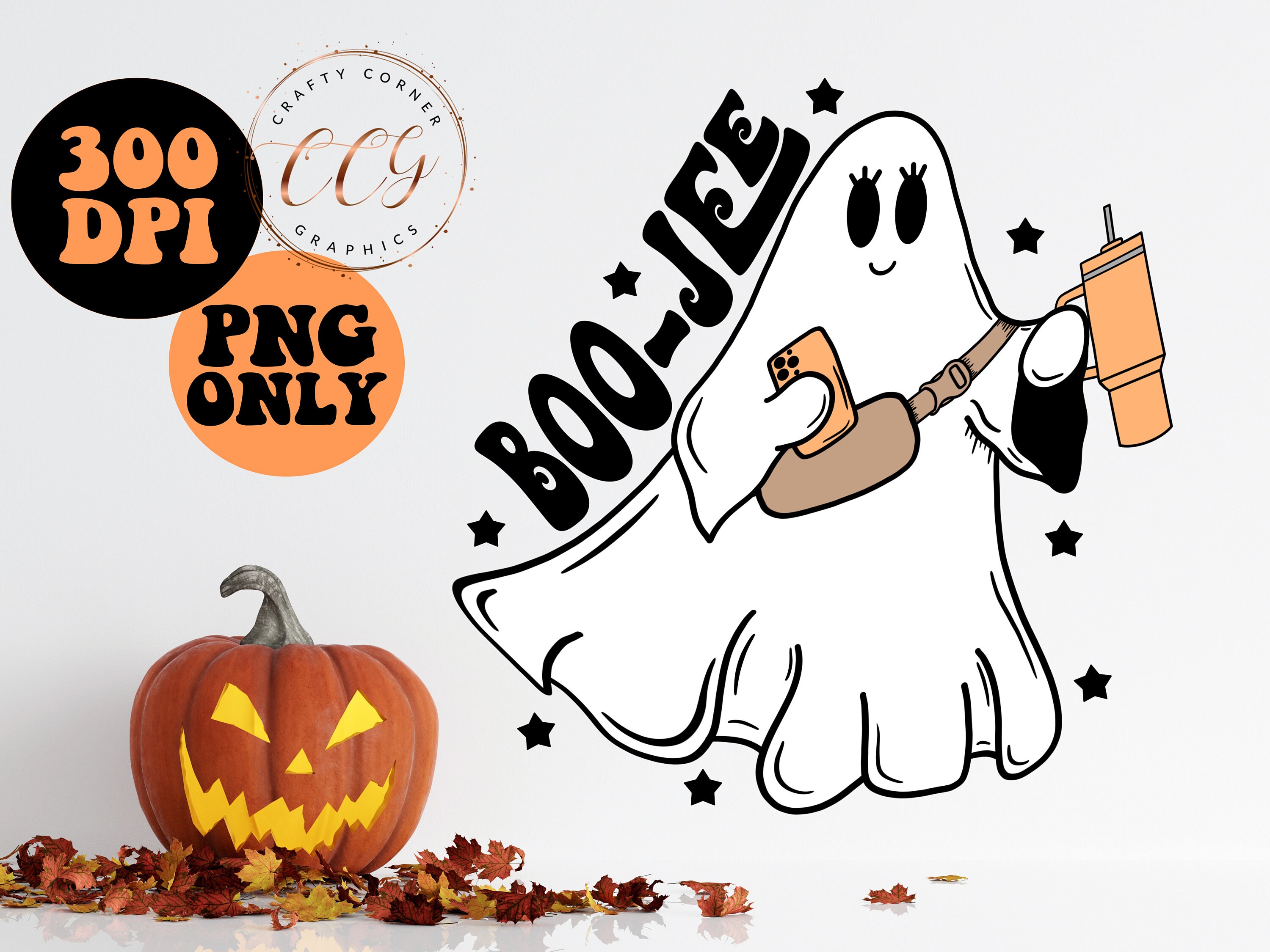 Png-boojee Ghost-cute Boojee Ghost-tumbler Ghost-fall Design-funny ...