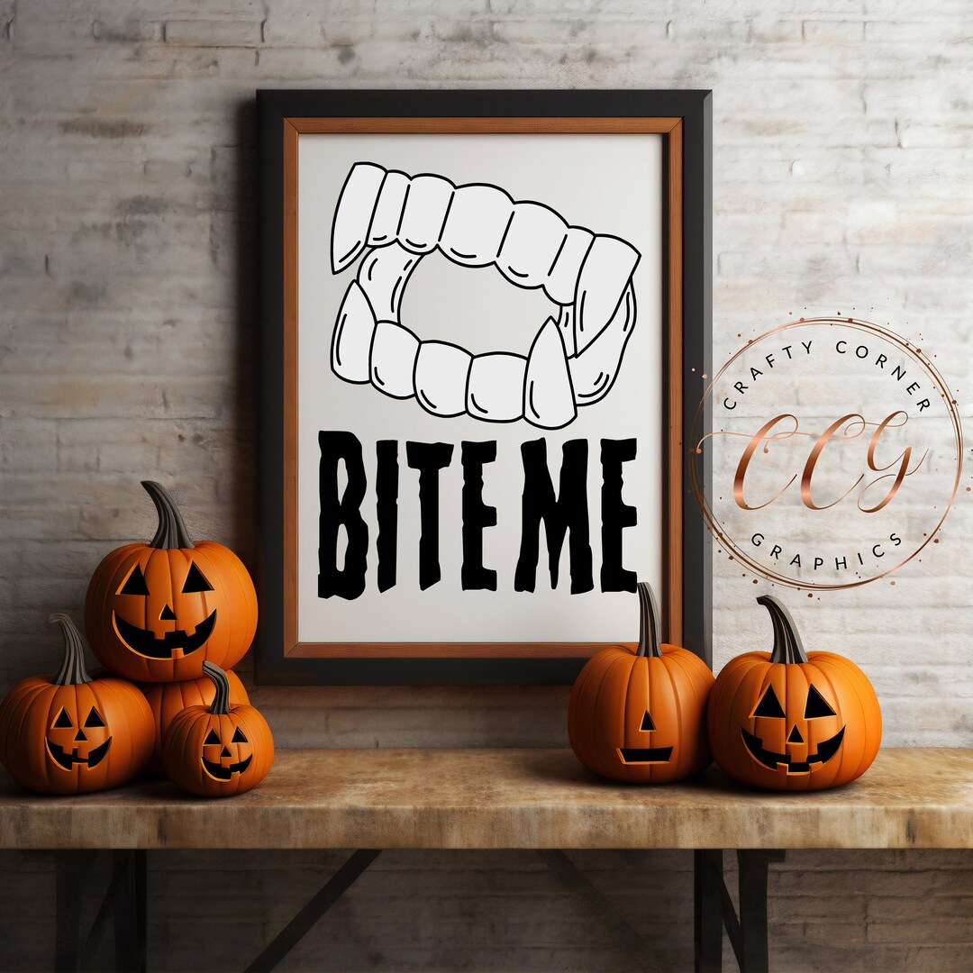 Bite Me Svg-retro Halloween Svg-funny Png-spooky Season Svg-funny ...