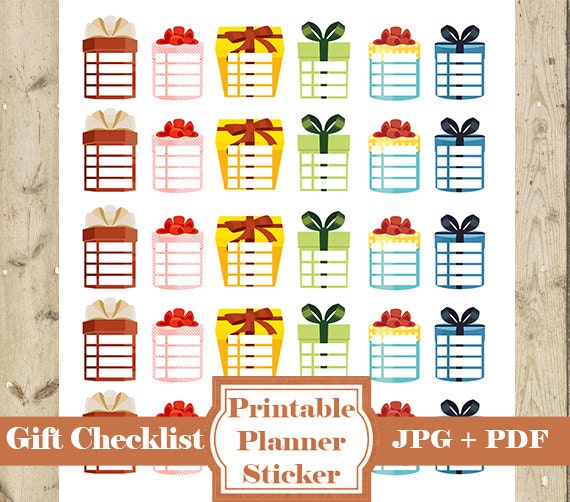 Paper & Party Supplies Checklist Sticker Watercolor Stickers Planner ...