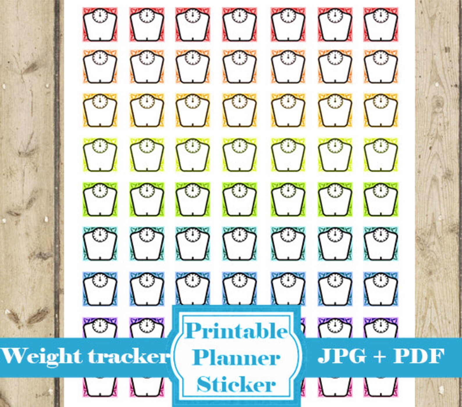 WEIGHT TRACKER Planner Sticker Printable Planner Sticker - Etsy