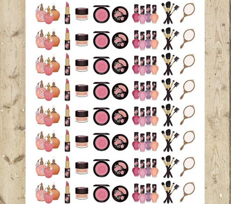 MAKEUP Planner Stickers Printable Planner Sticker Makeup - Etsy