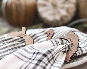 Turkey Napkin Ring 3D Printed Thanksgiving Napkin Holder Holiday Napkin ...