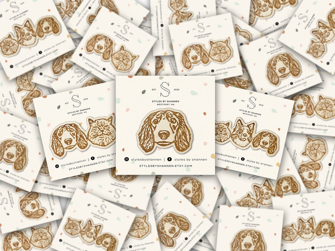 Pet Portrait Pin | Custom Push Pins | Personalized Pin | Wooden Cork ...