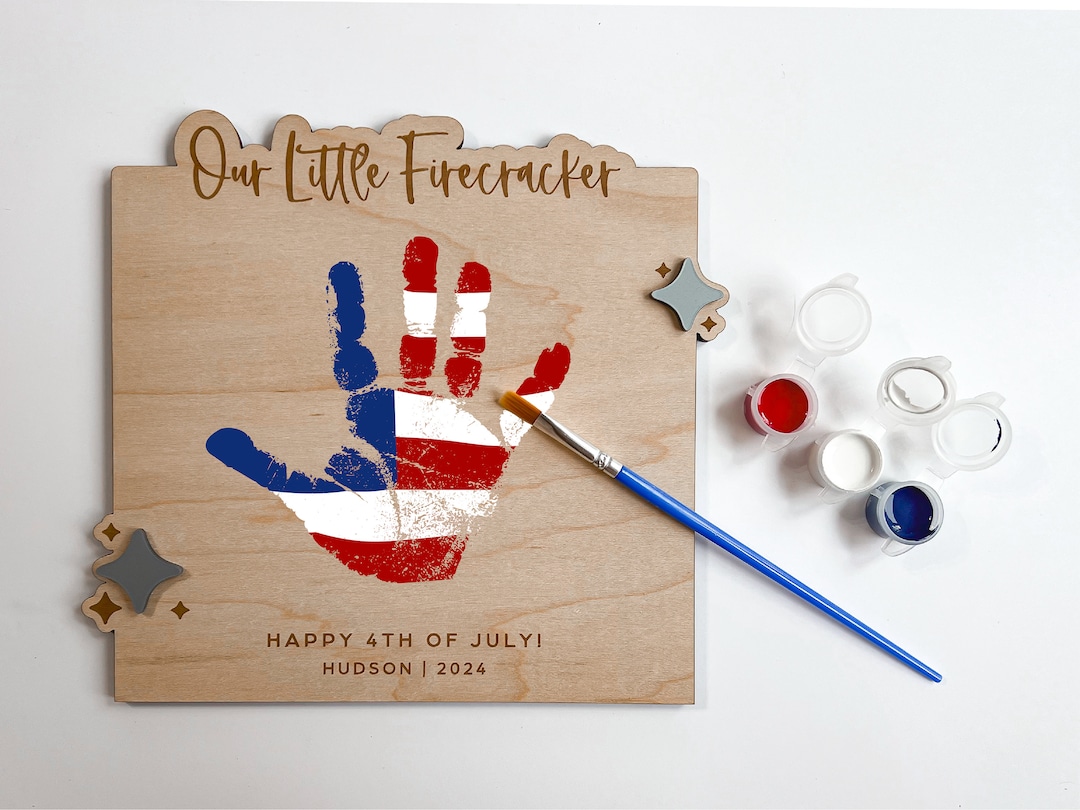 4th of July Handprint Kit | Baby's First | Our Little Firecracker ...