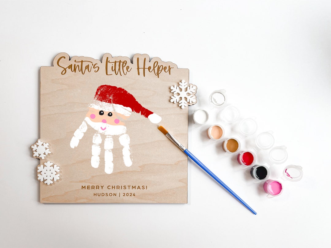 Christmas Handprint Kit | Baby's First | Fall Activity | Santa's Little ...