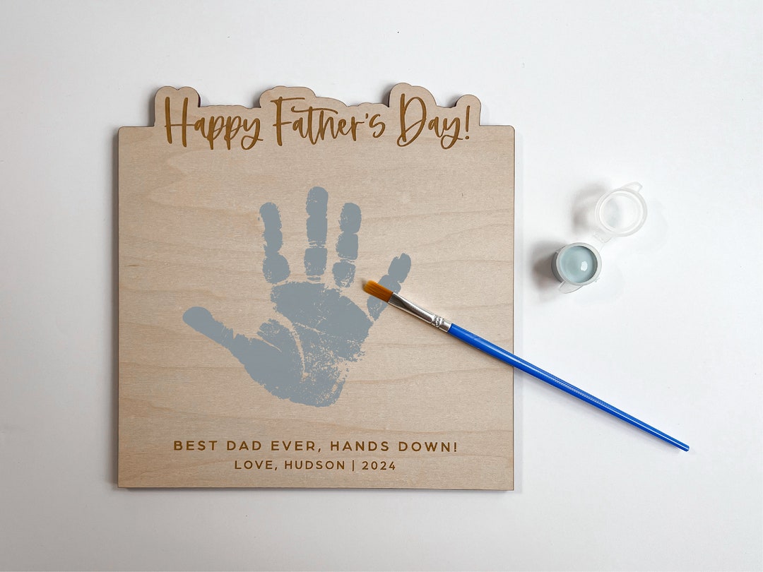 Father's Day Handprint Kit | Best Dad Hands Down | First Father's Day ...