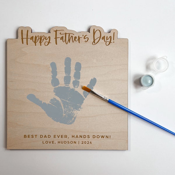 Father Day Handprint - Etsy