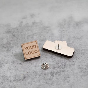 Wooden Custom Logo Pins | Push Pins | Personalized Pin | Cork Board ...