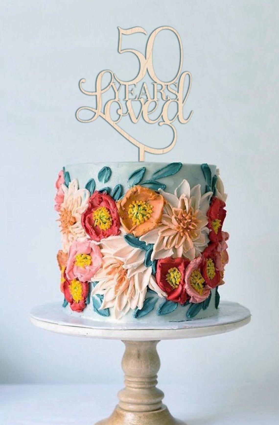 Milestone Years Loved Wooden Cake Topper Personalized Wooden - Etsy