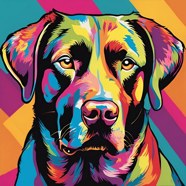 Colorful Dog Art - Etsy