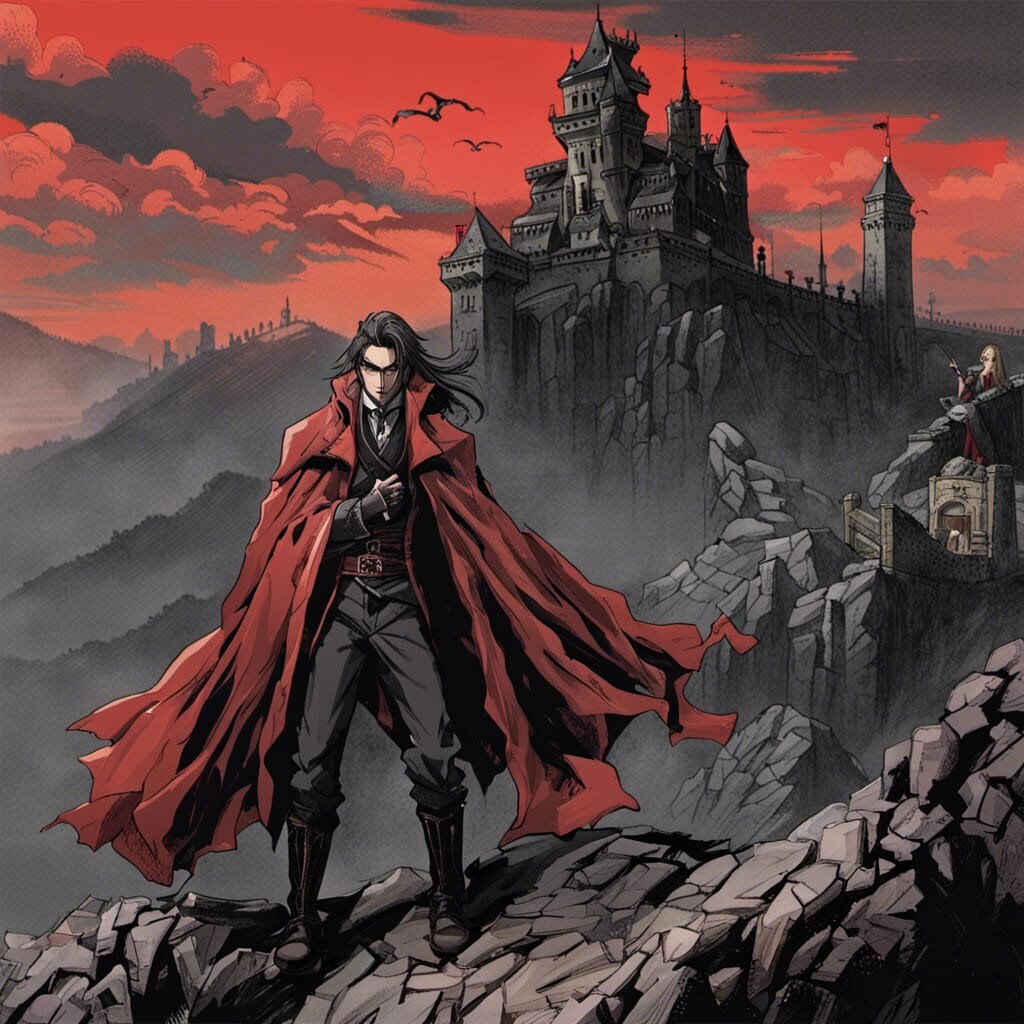 Castlevania Art Dracula Anime Painting Gothic Fantasy - Etsy UK