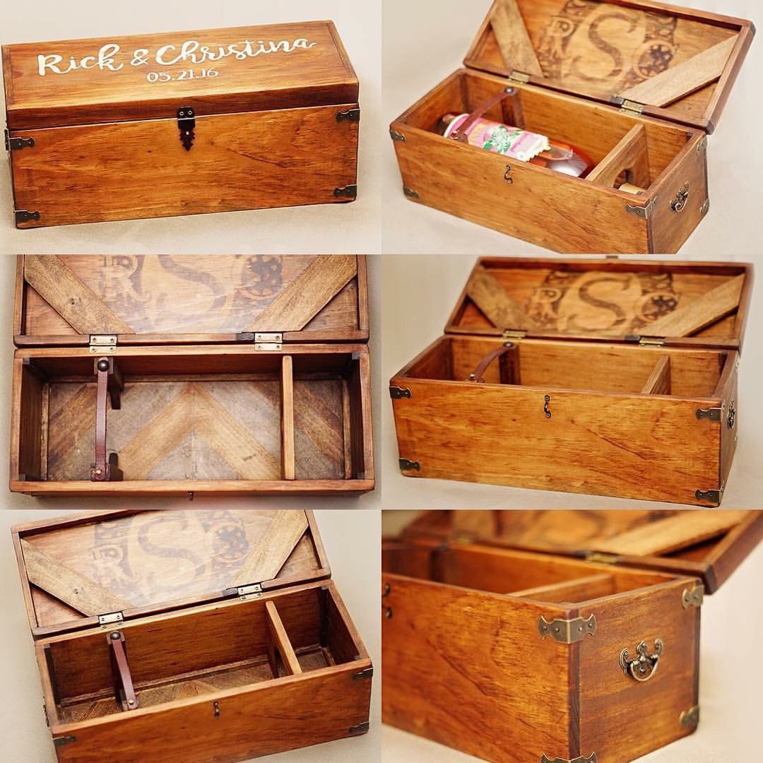 Rustic Memory Box for Wine or Liquor Bottles customizable - Etsy