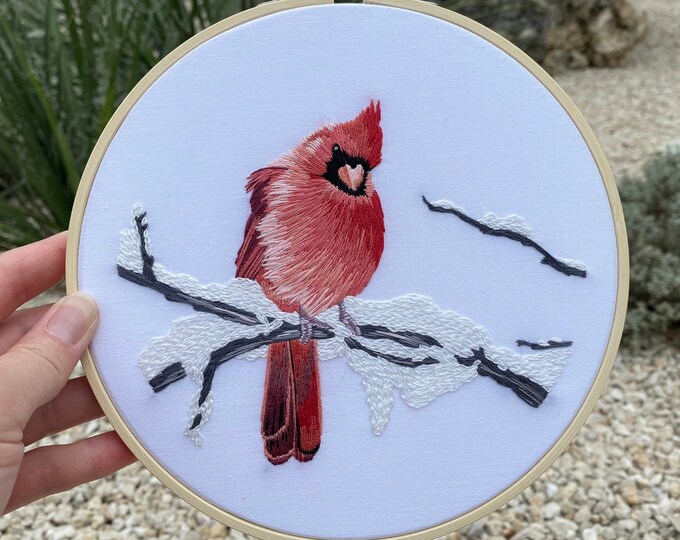Cardinal Embroidery Kit Complete Kit Detailed Instructions - Etsy