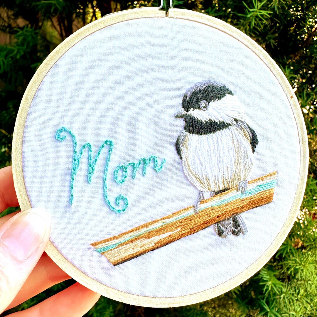 Chickadee Embroidery Kit: Beginner DIY Craft, Gift for Mom - Etsy
