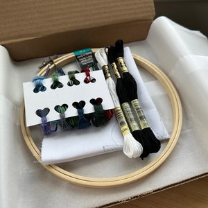 Loon Embroidery Kit, Complete Kit, Detailed Instructions, DMC Floss ...