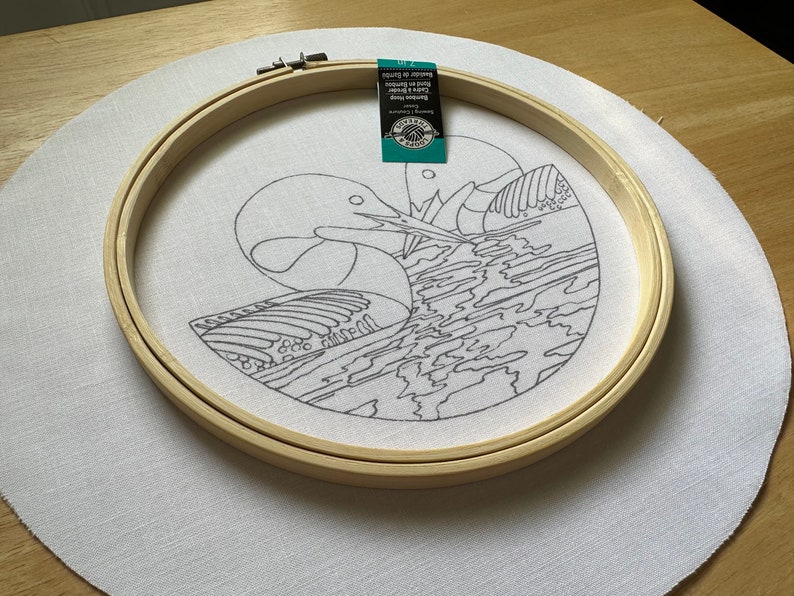 Loon Embroidery Kit Complete Kit Detailed Instructions DMC - Etsy