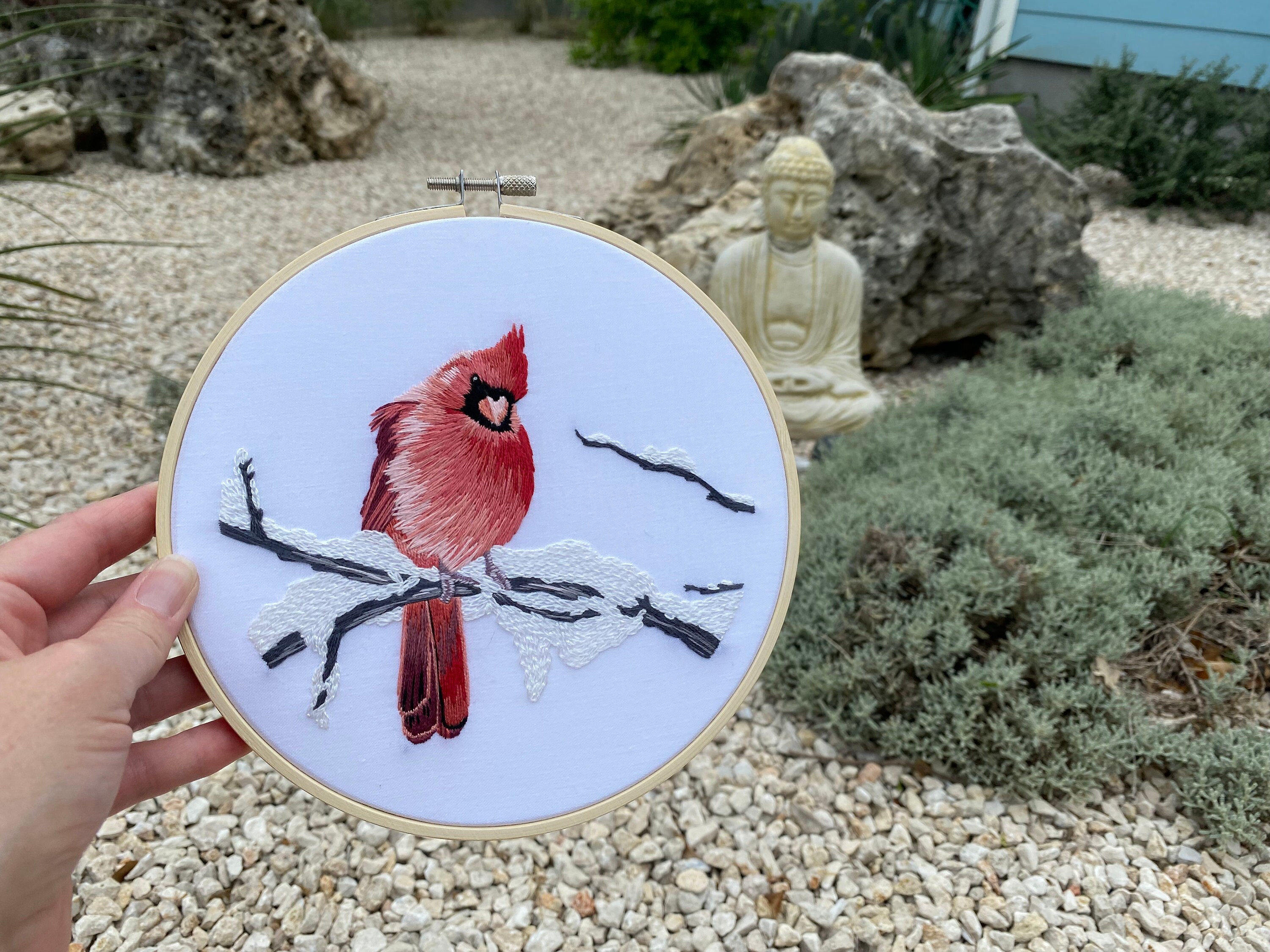 Cardinal Embroidery Kit Complete Kit Detailed Instructions - Etsy