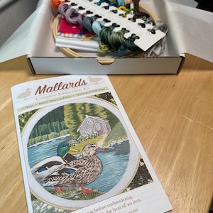 Mallard Embroidery Kit, Complete Kit, Detailed Instructions, DMC Floss ...
